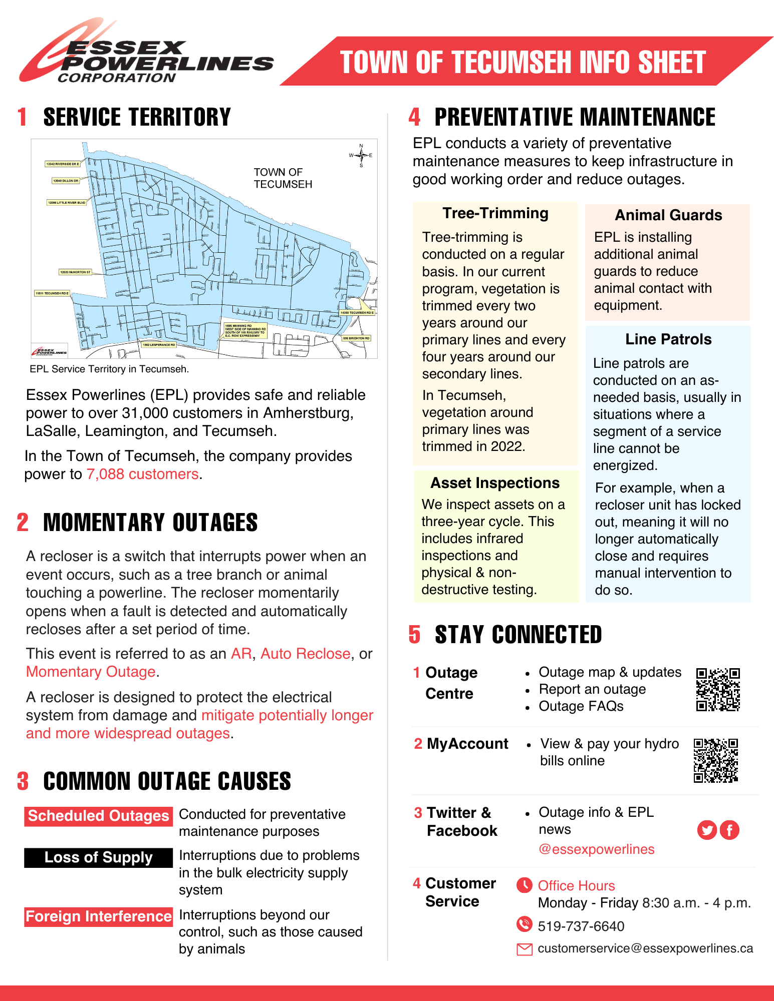 Town of Tecumseh Info Sheet - Essex Powerlines